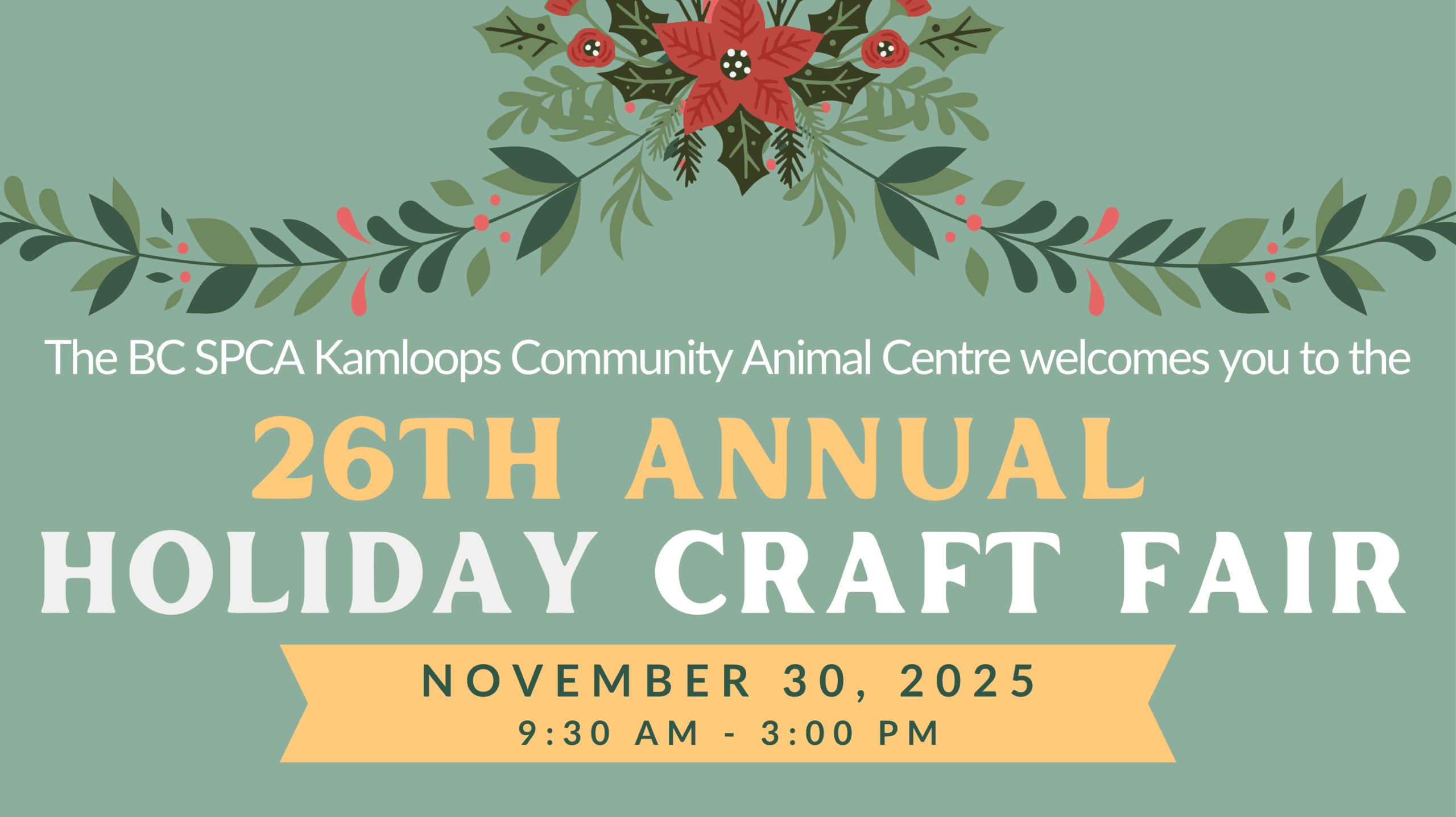 26th Annual Holiday Craft Fair for the BC SPCA Kamloops Community ...